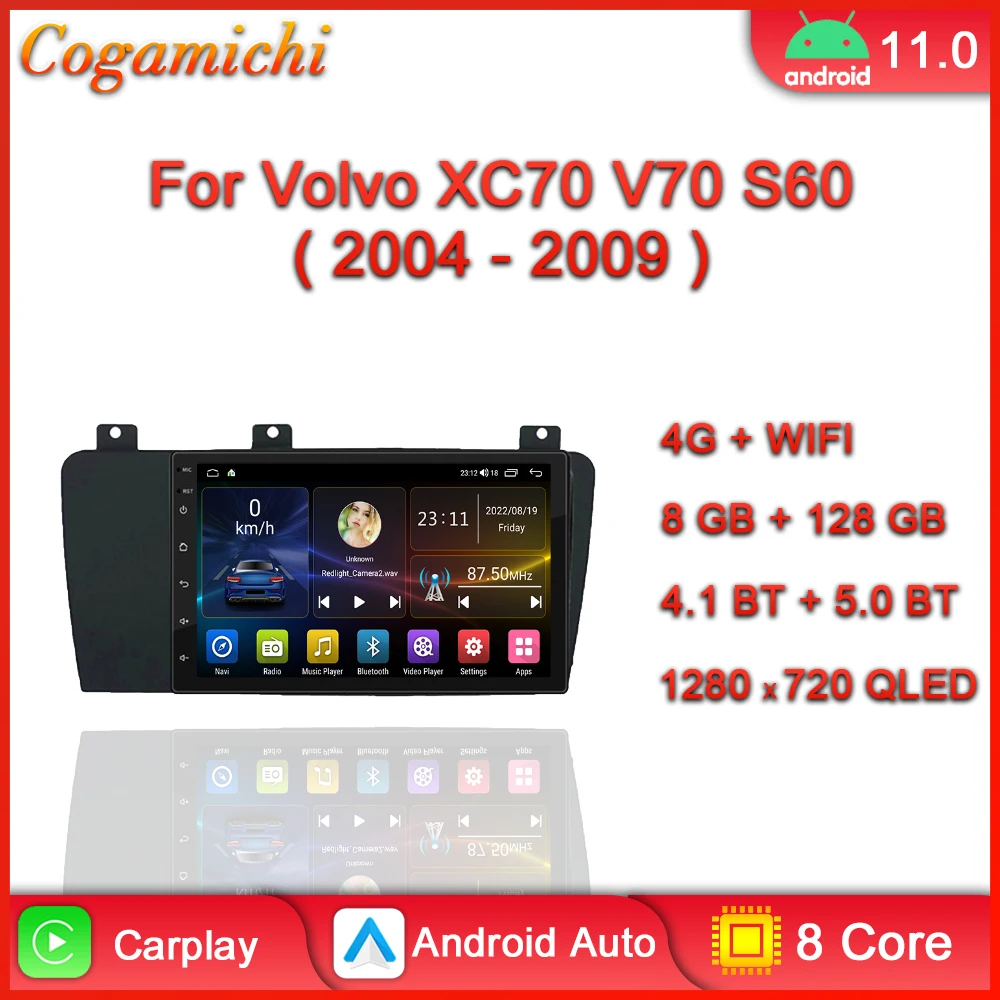 For-Volvo-XC70-V70-S60-2004-2009-Car-Radio-Android-Multimedia-Video ...