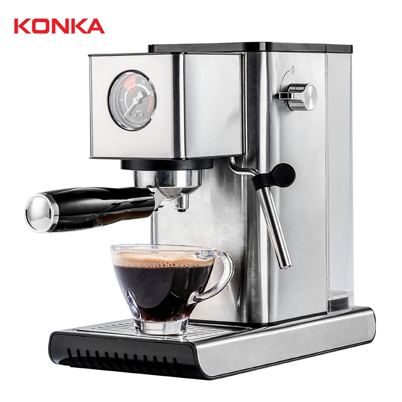 KONKA-Coffee-Maker-Espresso-Cafetera-1400W-15-Bar-Stainless-Steel-Semi ...
