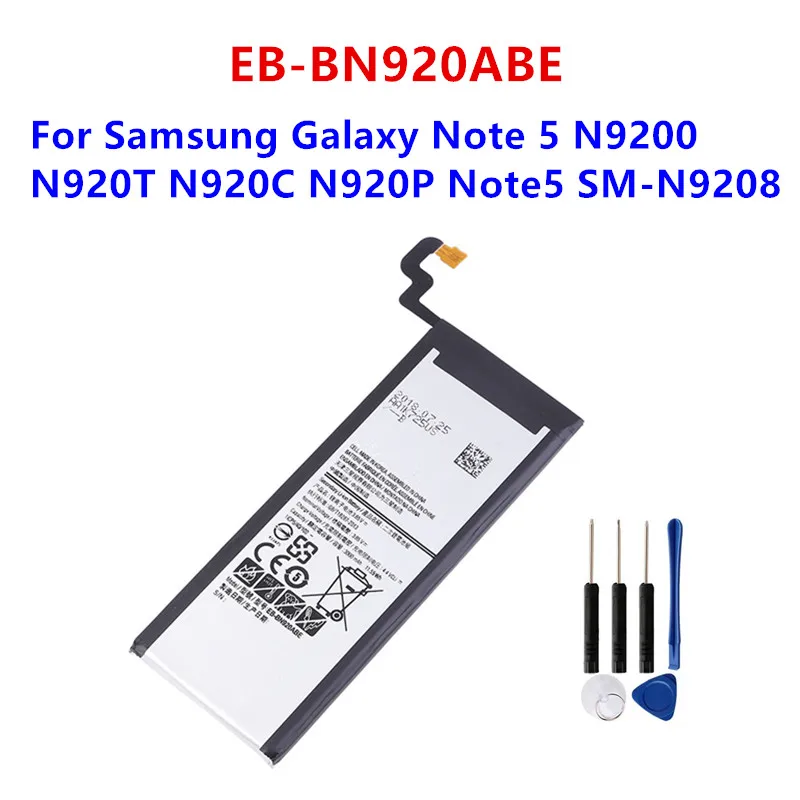 EB BN920ABE الأصلي 3000mAh بطارية لسامسونج غالاكسي نوت 5 N9200 N920T ...