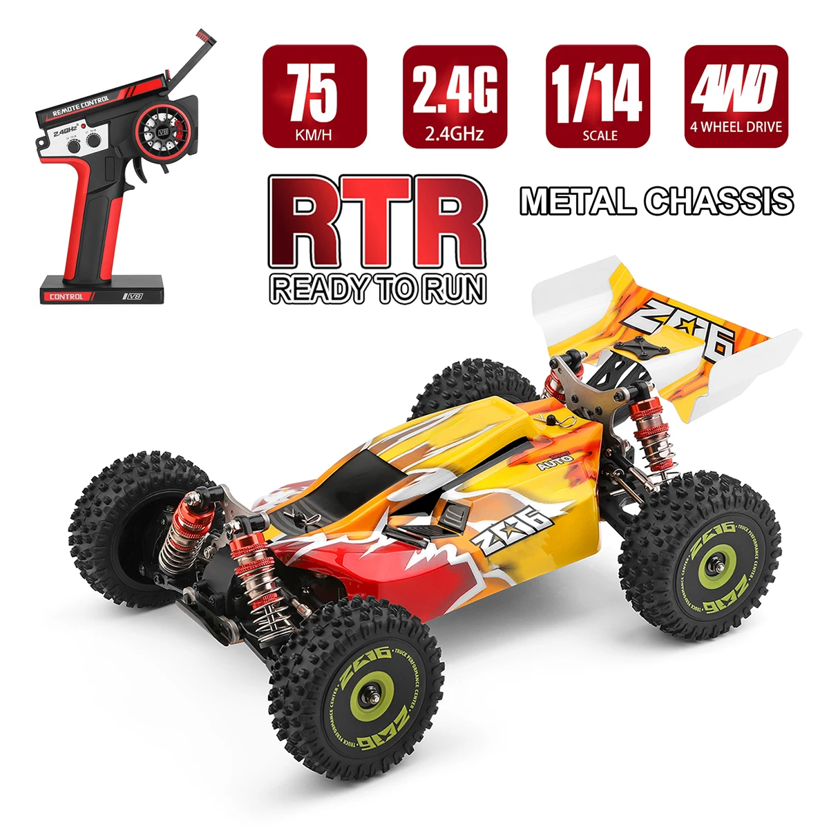 Wltoys-XKS-144001-RC-Car-75km-h-Remote-Control-Car-Off-Road-Car-High ...