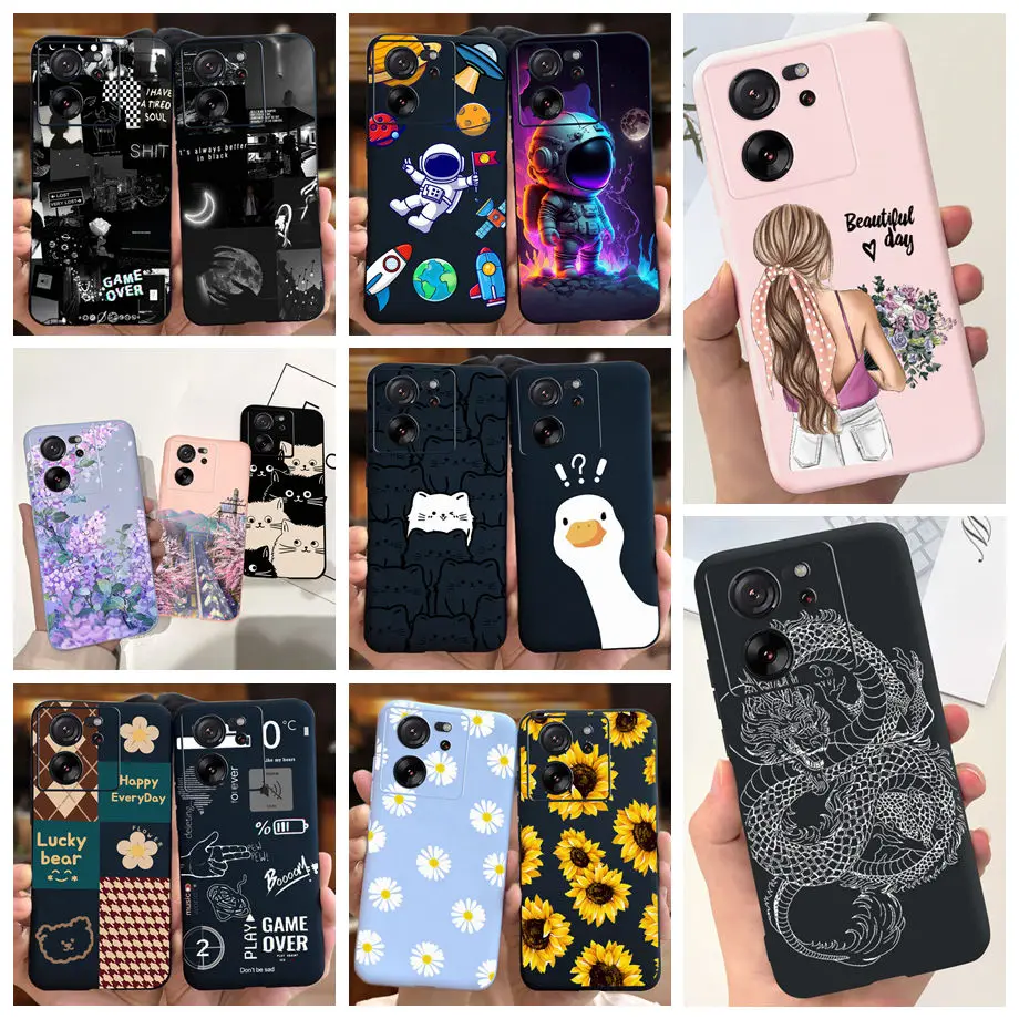 For Xiaomi Redmi 13C Case Xiaomi Mi 13T Pro Back Cover Soft Matte ...