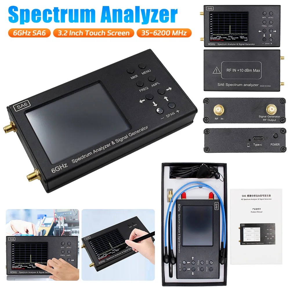 6GHz-SA6-Spectrum-Analyzer-Signal-Generator-Handheld-Spectrum-Analyzer ...