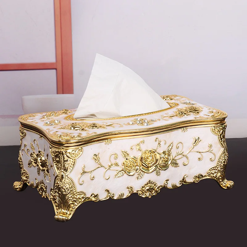 European-Style-Luxury-Tissue-Box-Napkin-Holder-Napkin-Case-Rose ...