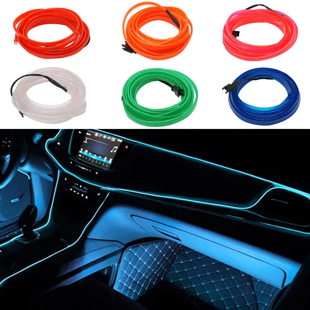 Car Strip Line Lights Car Interior Lighting Auto Door Light USB LED ...