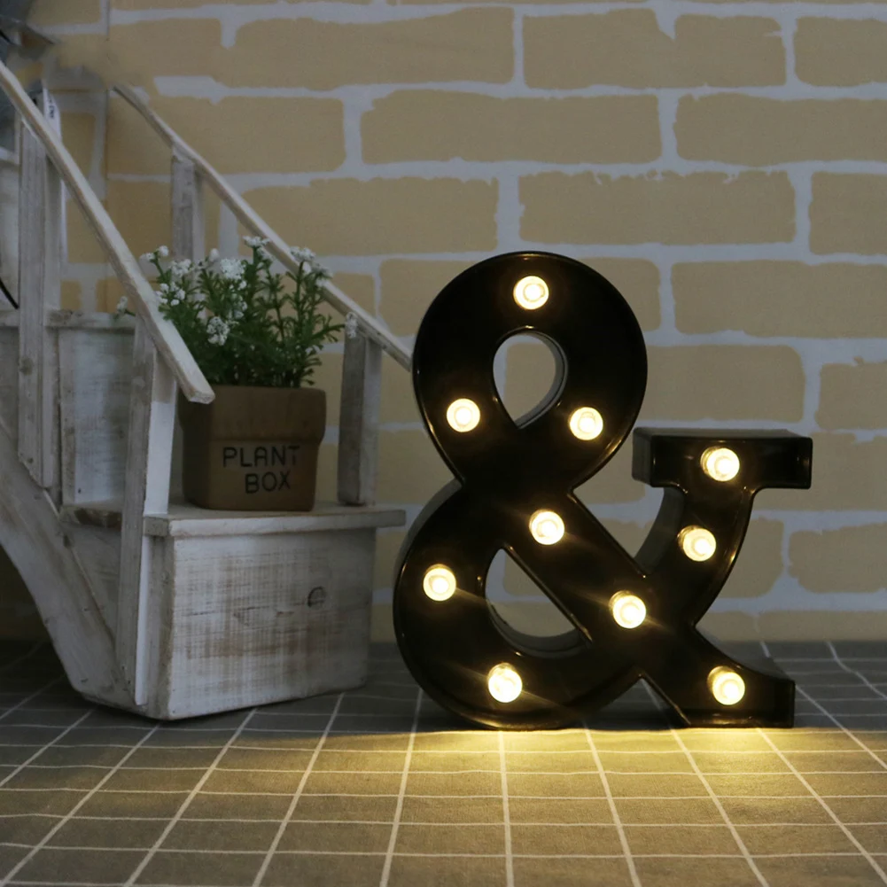 Letras Con Luz Alfabeto De Luces De Letras LED, Luz De Letras LED ...