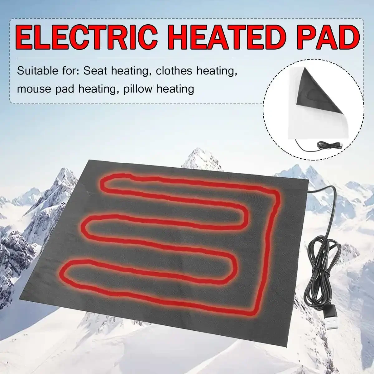 For DIY Blanket Heater Cloth USB Thermal Warm Heated Pad Body Warmer ...