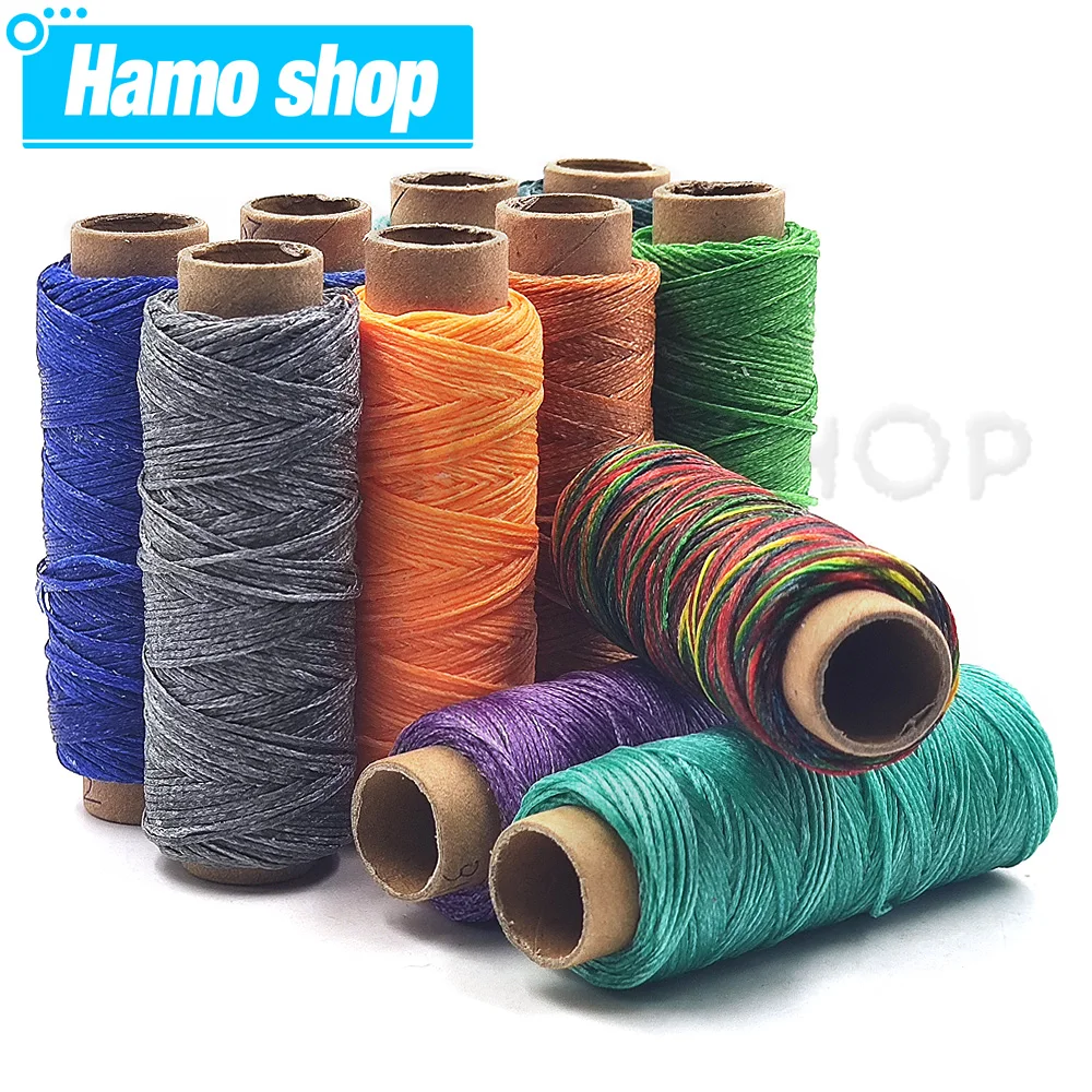 12-30-50M-150D-0-8mm-Thickness-Flat-Waxed-Thread-Waxed-Cord-Hand ...