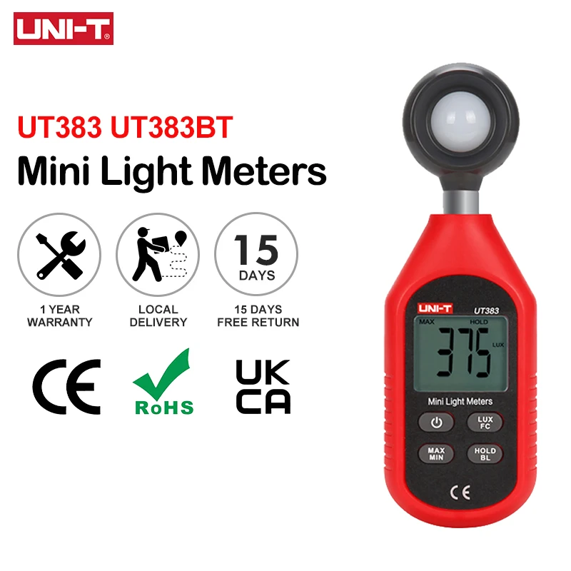 UNI-T-UT383-UT383BT-Light-Meter-Luxometer-Bluetooth-Mini-Environmental ...