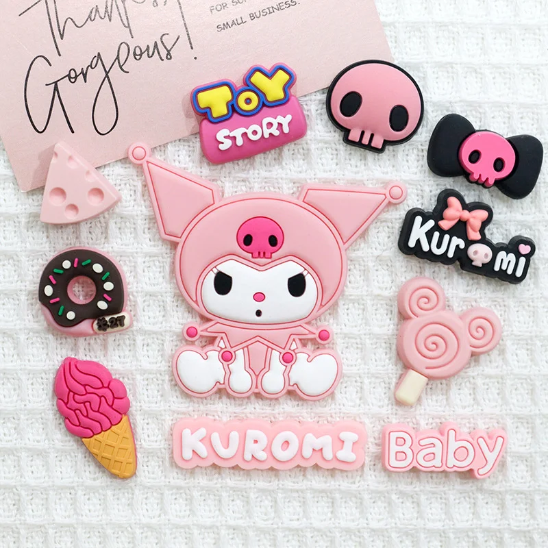 MINISO-Cute-Cartoon-Pink-Black-Rice-PVC-Charm-Shoe-Accessories-DIY ...