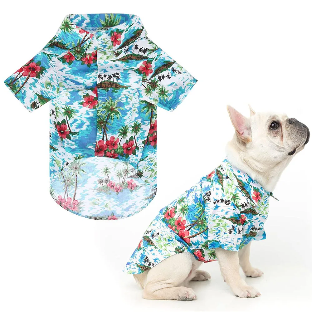 Dog Summer Clothes Hawaiian Breathable Cool Dog Shirt for Small Dogs ...