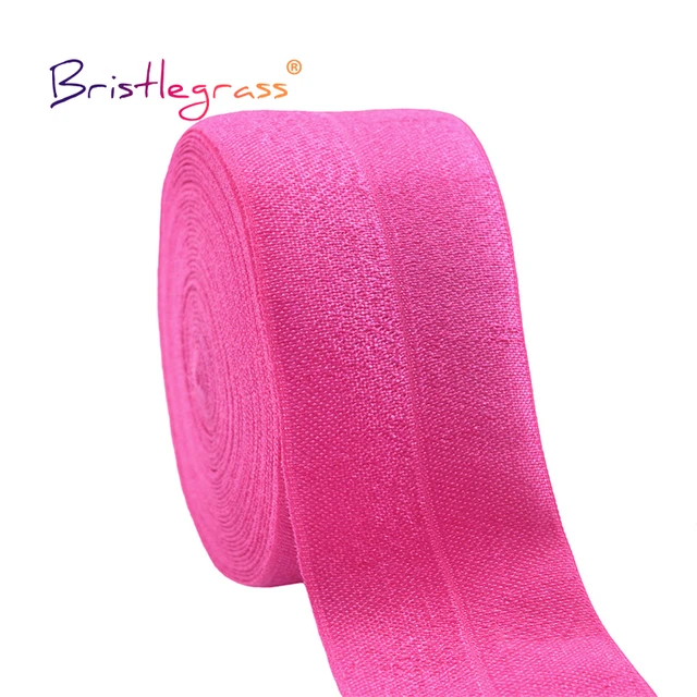 BRISTLEGRASS 50 100 Yard 1-1/2" 40mm Solid Shiny Fold Over Elastics FOE ...