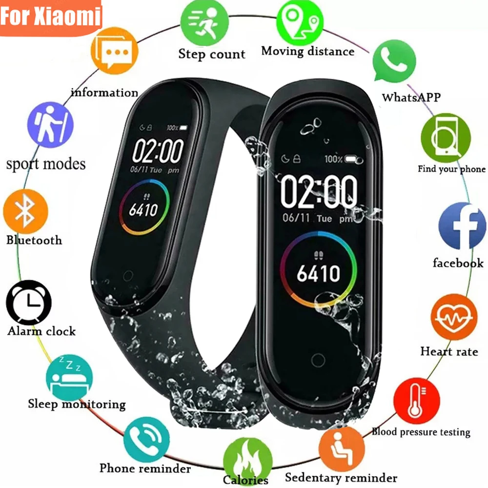 M4-Smartwatch-men-women-sport-fitness-tracking-clock-blood-pressure ...