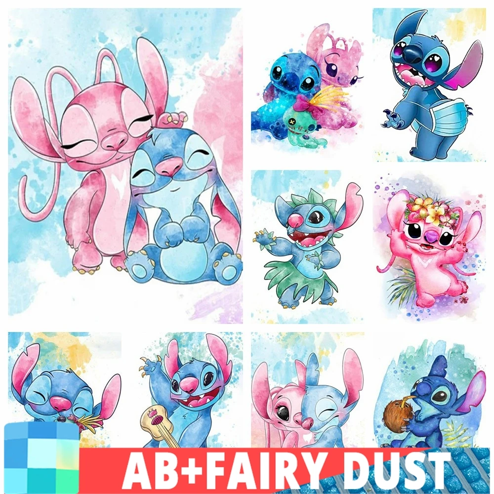 Fairy-Dust-AB-Disney-Diamond-Painting-Lilo-Stitch-Oil-Velvet-Cartoon ...