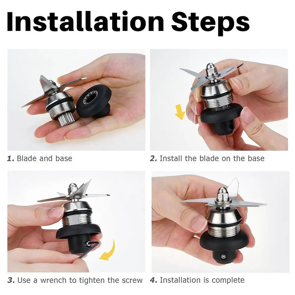 1Set Mushroom Head Connector Blender Drive Socket Black Universal ...