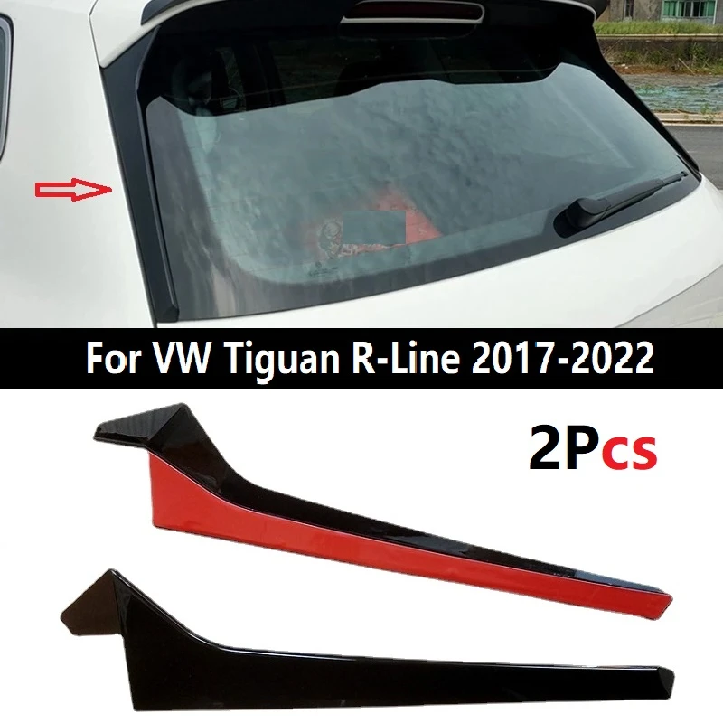 Car Styling For Vw Tiguan R-line 2017-2022 Glossy Black Abs 2pcs Car ...