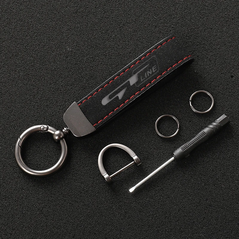 Fashion Suede Keychain Sport Key Ring Custom Gift For Kia Gt Line ...