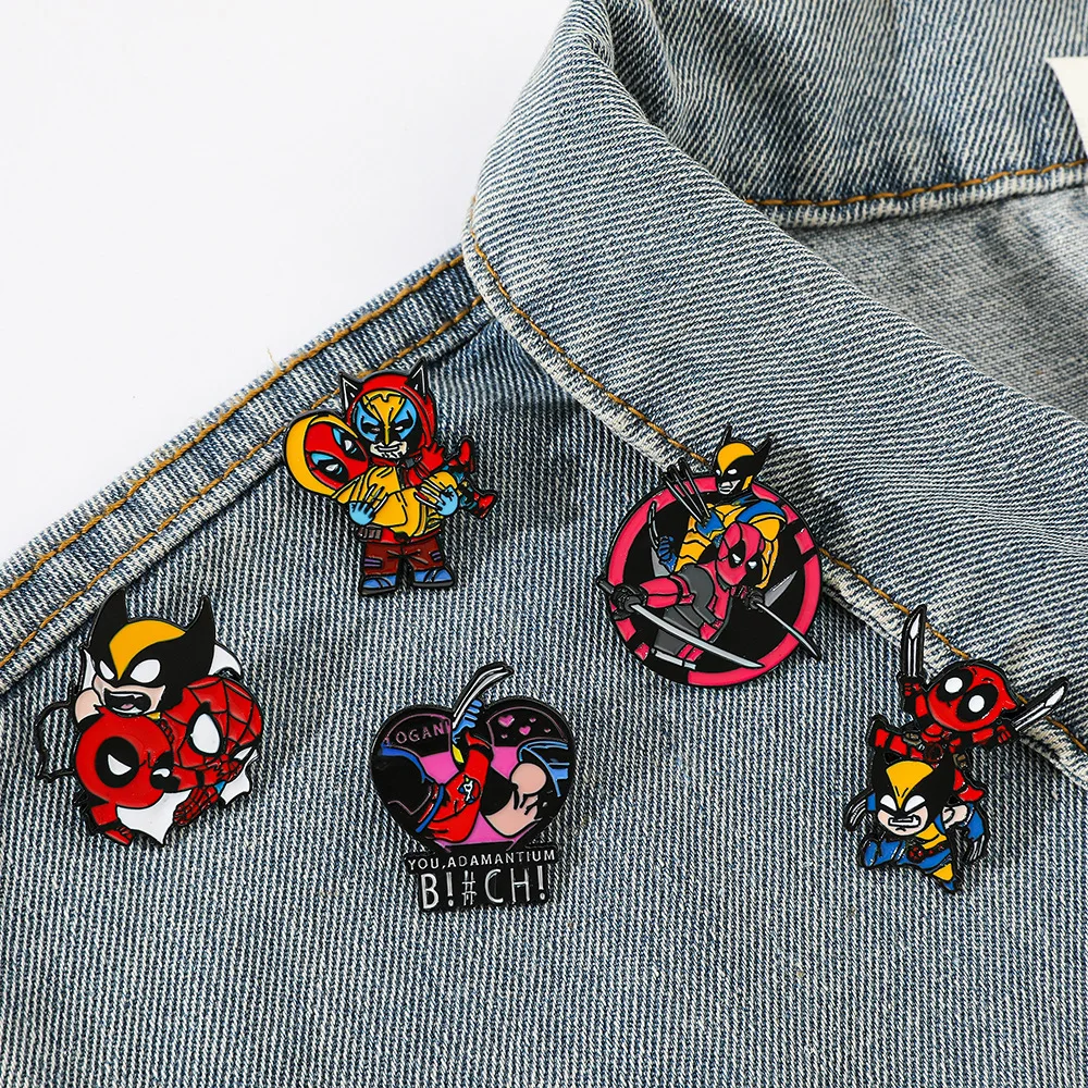 Deadpool-Wolverine-Brooch-Marvel-New-Movie-Creativity-Enamel-Pins ...