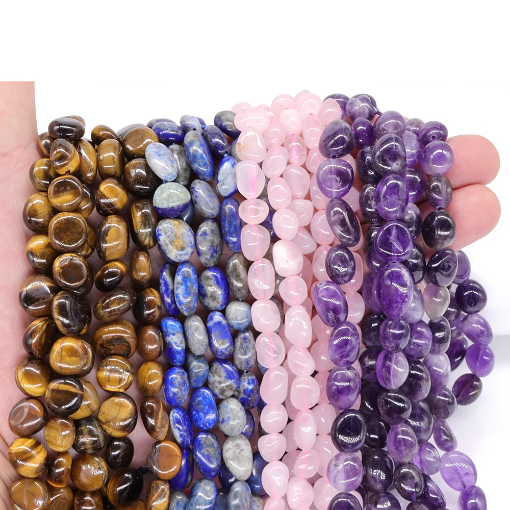 8 12MM Natural Stones Irregular Beads For Jewelry Making DIY Bracelet ...