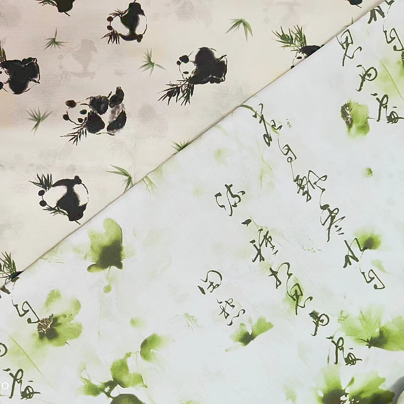 Digital-Printing-Cotton-Fabric-40s-National-Style-Ink-Painting-Style ...