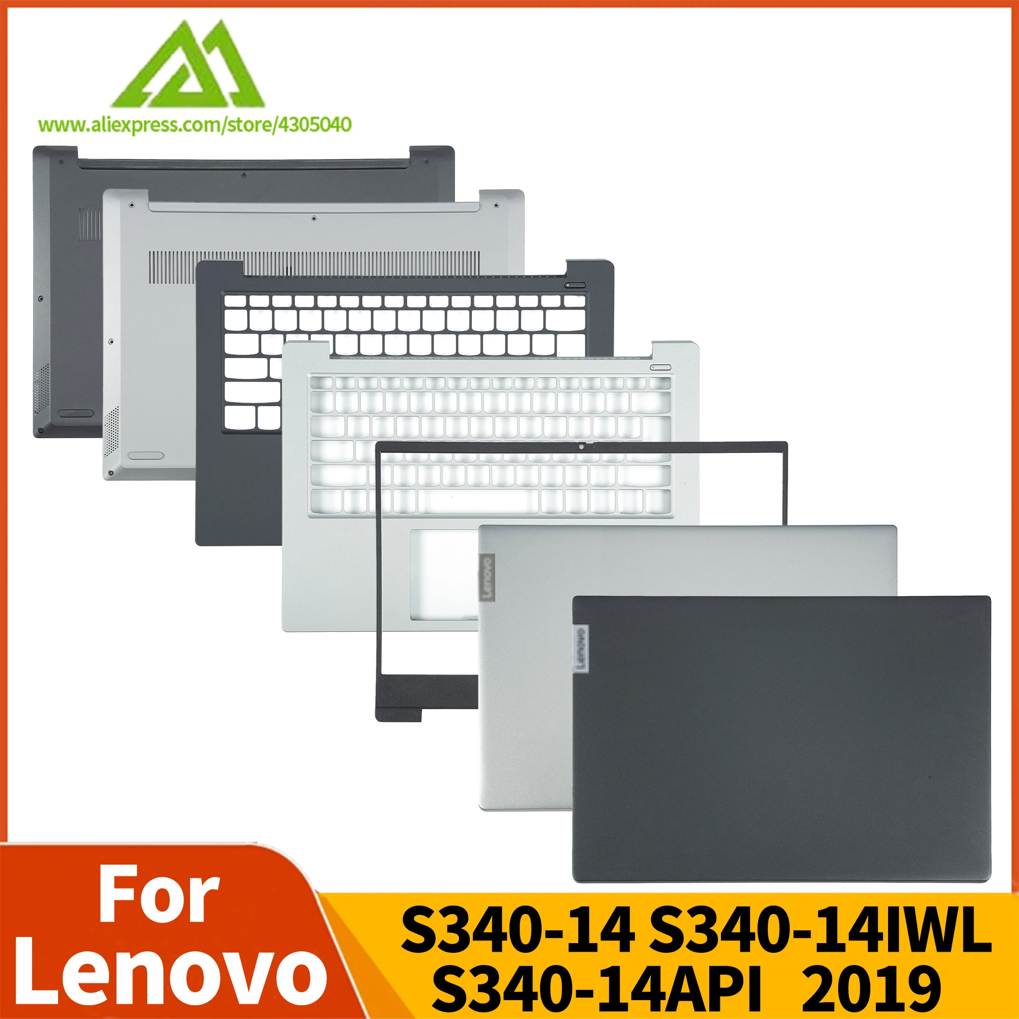New For Lenovo IdeaPad S340-14 S340-14IWL S340-14API 2019 Laptop LCD Back Cover/Front Bezel ...