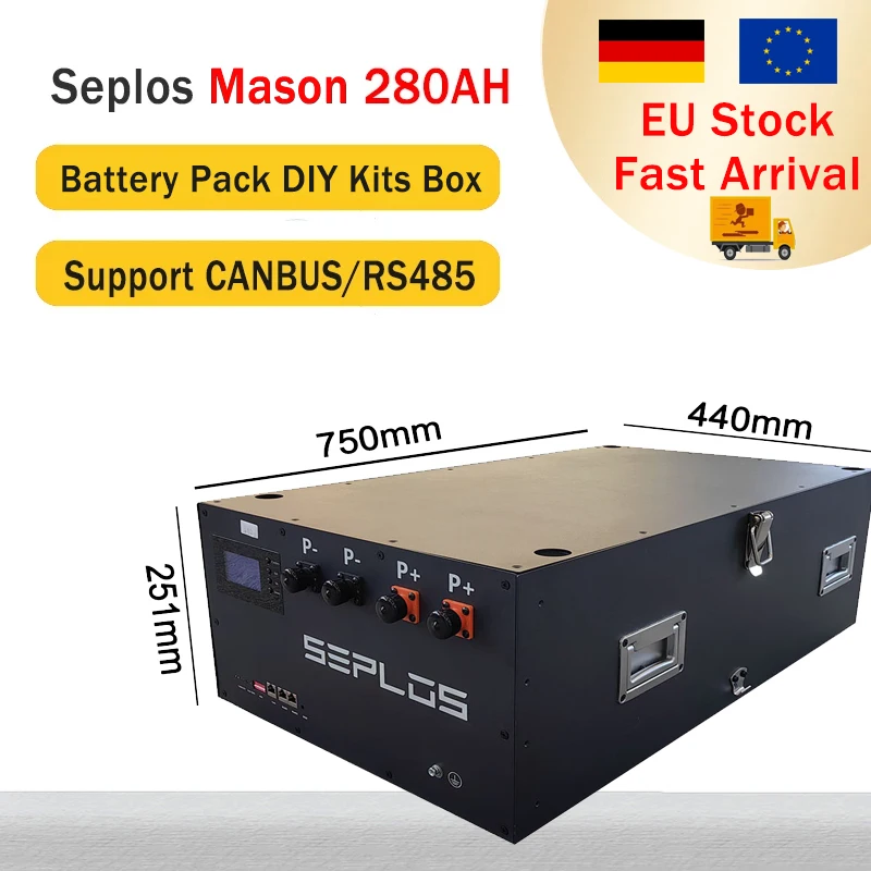 Seplos MASON DIY Battery Case 24V/48V 16S LiFePO4 Battery, 56% OFF