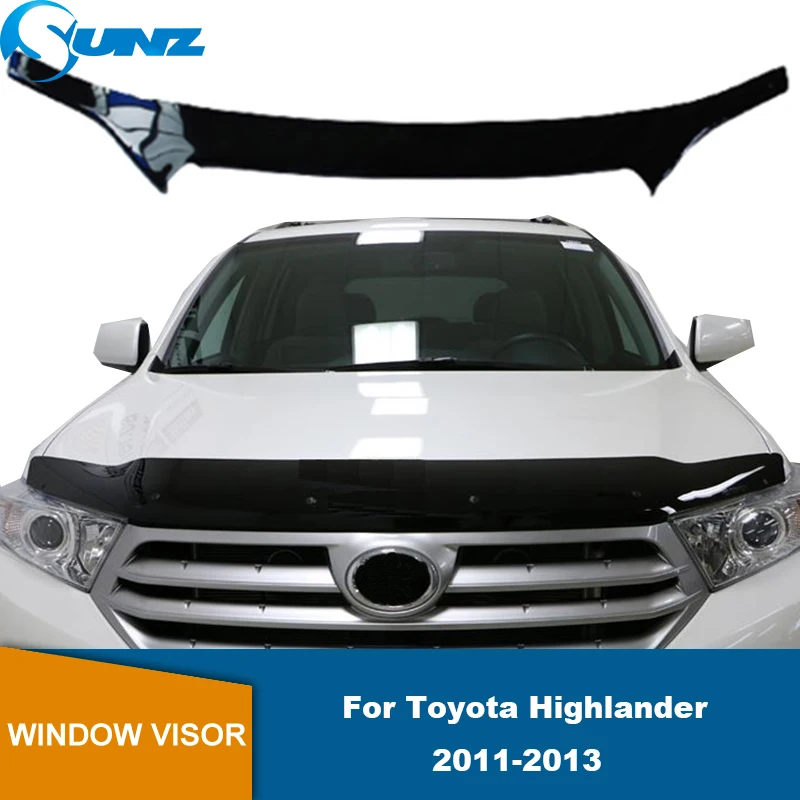Black-Acrylic-Car-Bonnet-Guard-For-Toyota-Highlander-2011-2012-2013 ...