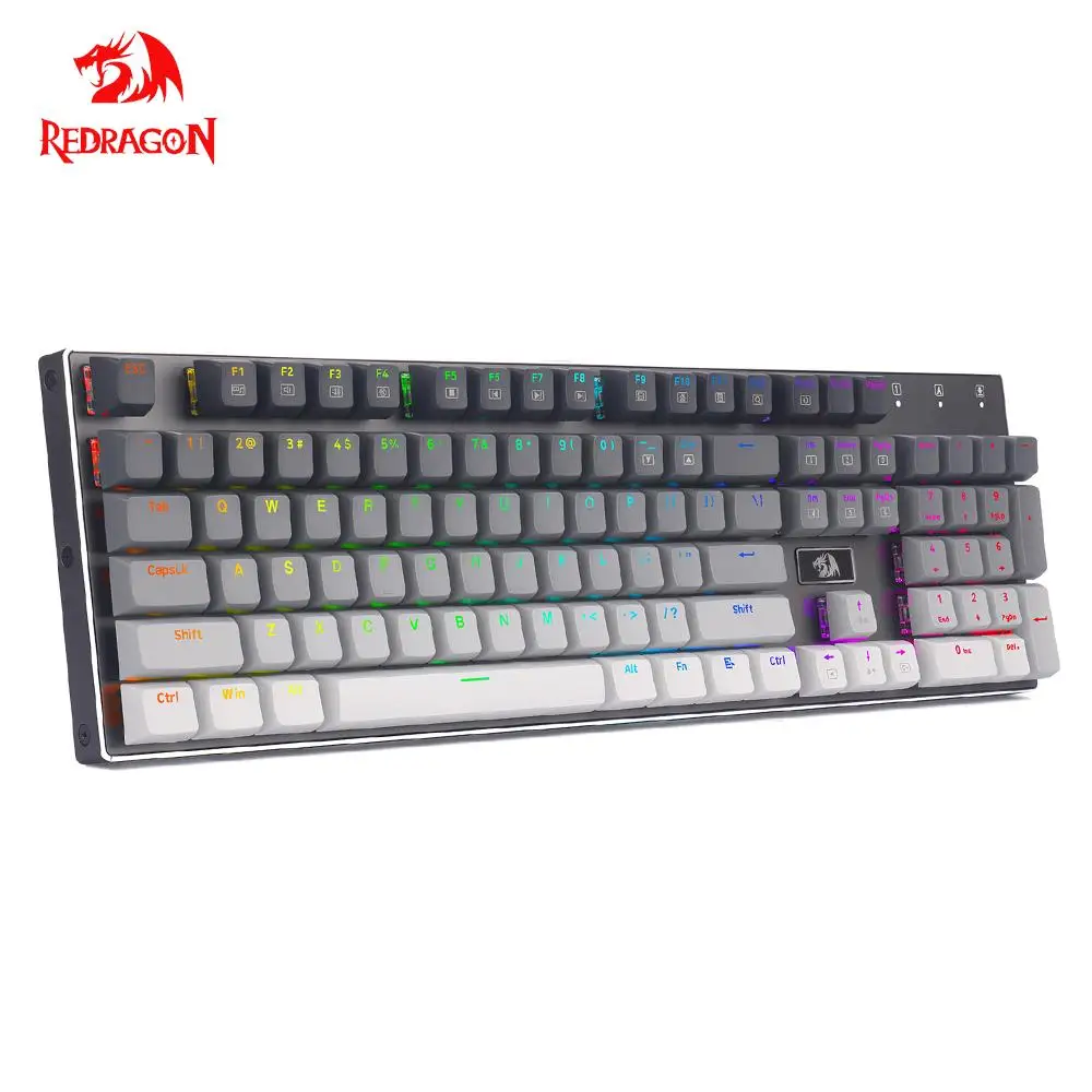 REDRAGON-K556-USB-RGB-Mechanical-Gaming-Wired-Keyboard-Aluminum-Frame ...