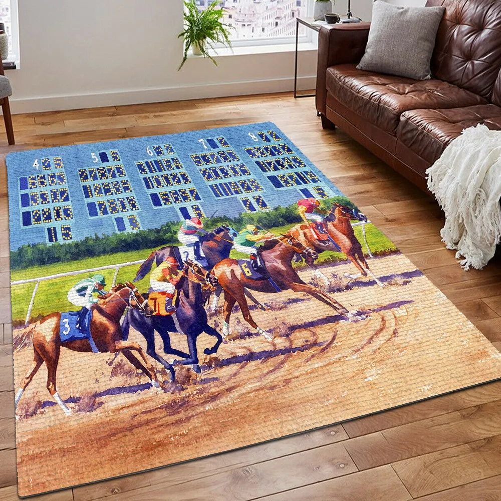PLstar-Cosmos-Royal-Horse-Racing-Style-Lover-Unique-Rug-3D-Printed-Room ...