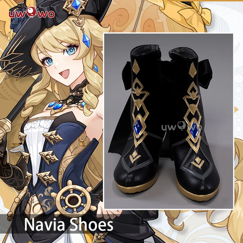 UWOWO-Genshin-Impact-Navia-Cosplay-Shoes-Fontaine-Rococo-Style-Dress ...