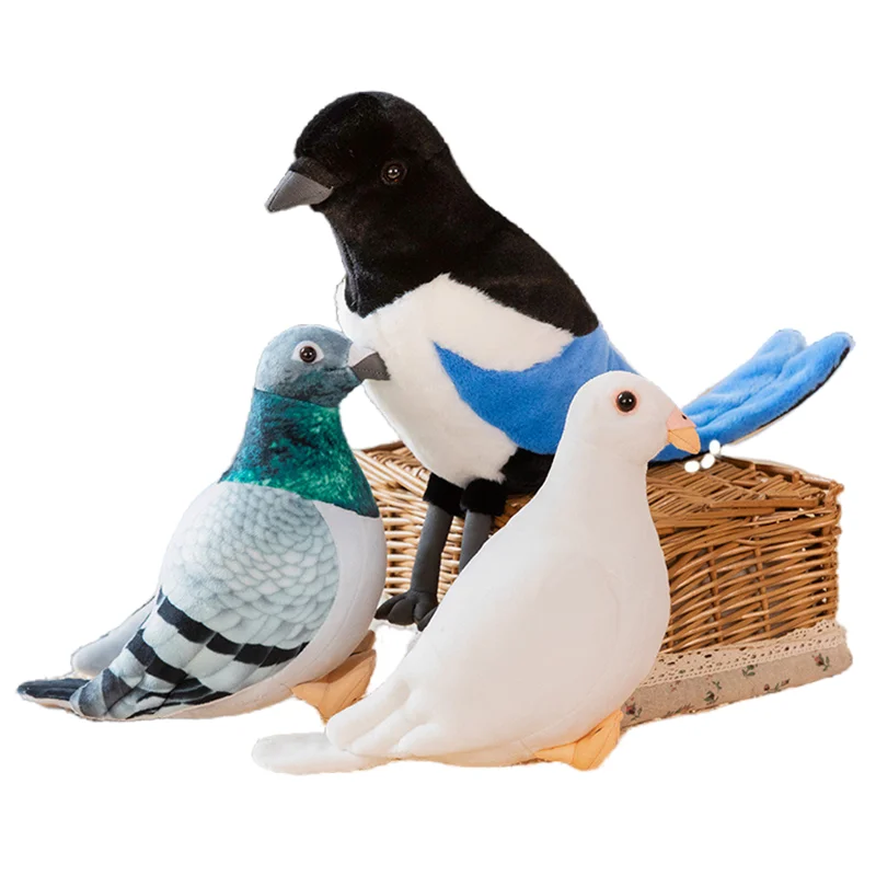 20cm-Realistic-Bird-Plush-Toy-Simulation-White-Green-Pigeon-Lovely ...