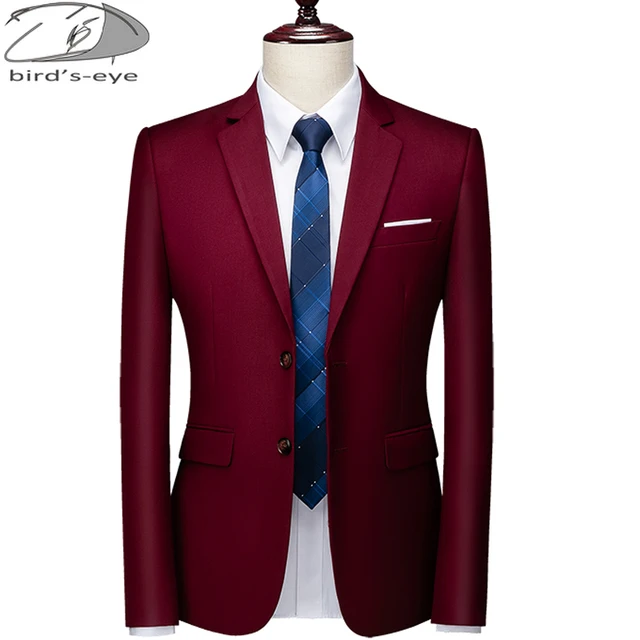 Blazer Ajustado Rojo Para Hombre