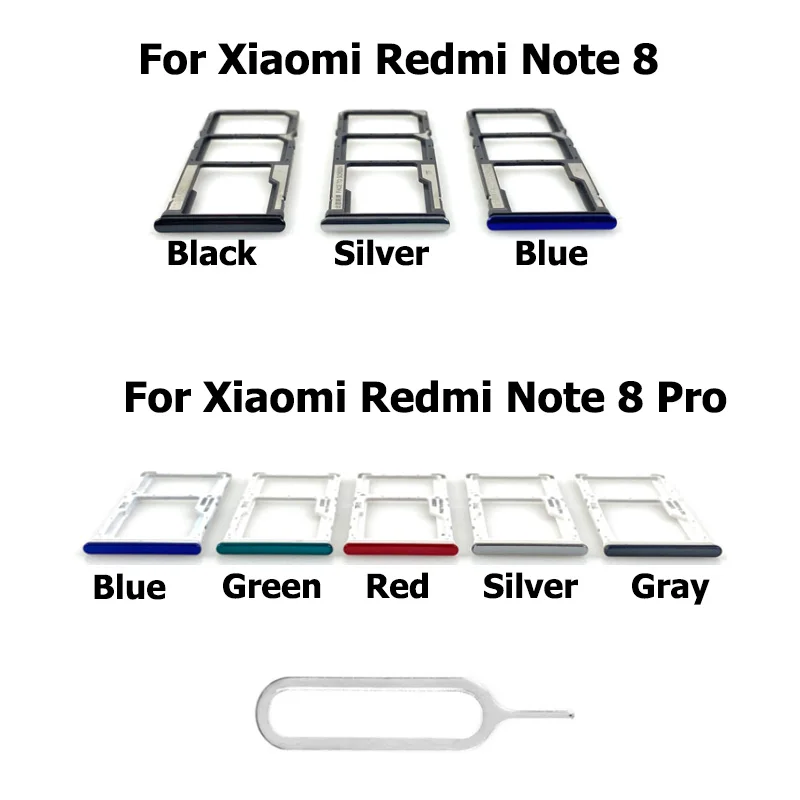 Sim Tray Holder For Xiaomi Redmi Note 8 Sd Card Tray Slot Holder ...