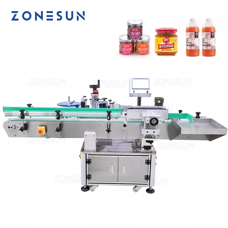 ZONESUN XL T821 Automatic Round Surface Labeling Machine Paint Can ...