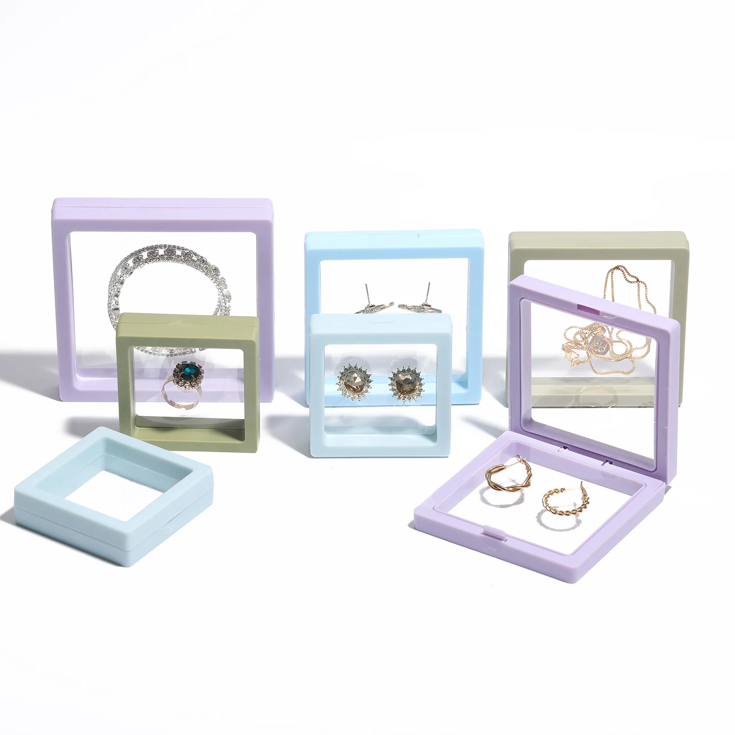1pcs Plastic Suspension Box Transparent Jewelry Wholesale Necklace Ring ...