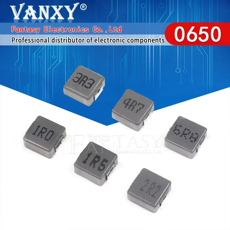 10pcs 0650 Molding Power Choke SMD Power Inductor 1UH 1.5UH 2.2UH 3.3UH ...