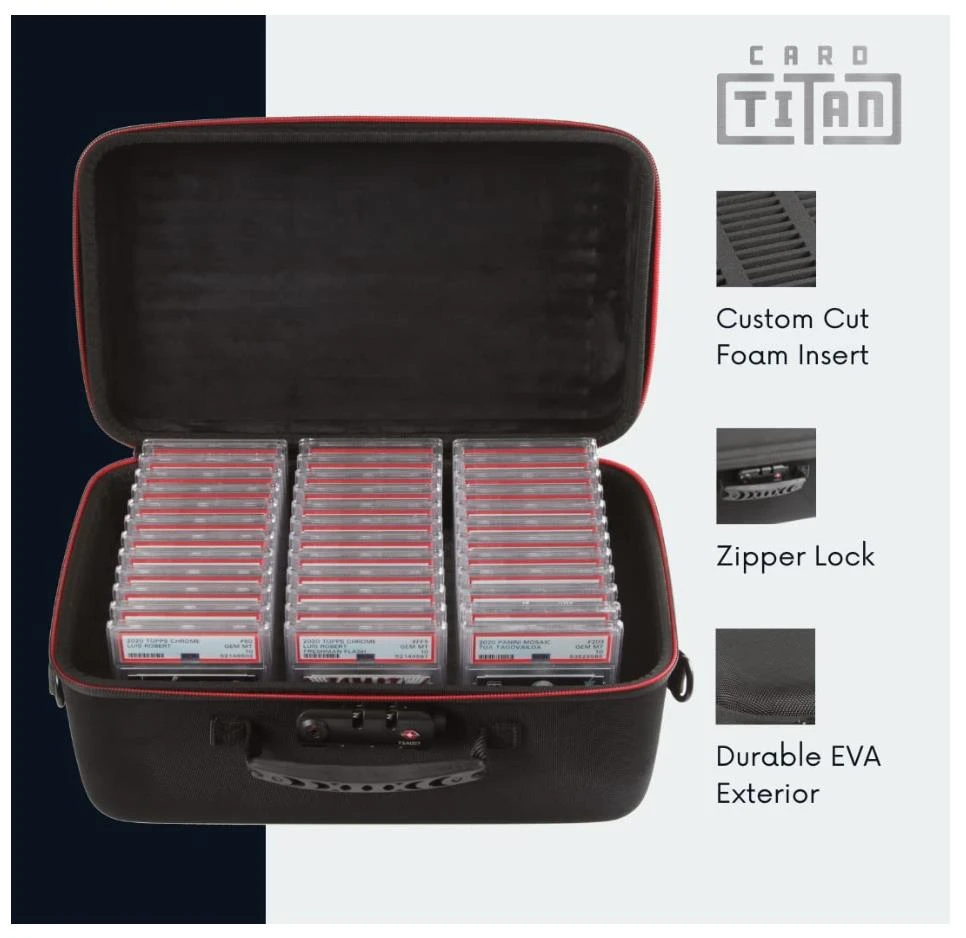 Pro Graded Card Storage Box - Csg & Psa Graded Card Case With Zipper ...