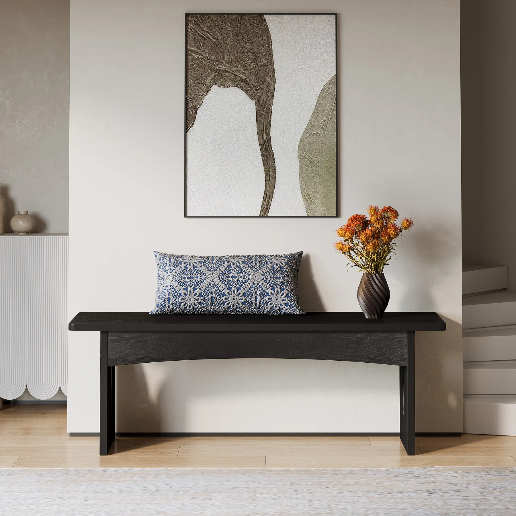 Tribesigns-Dining-Bench-47-2-Black-Dining-Bench-Table-Bench-Kitchen ...