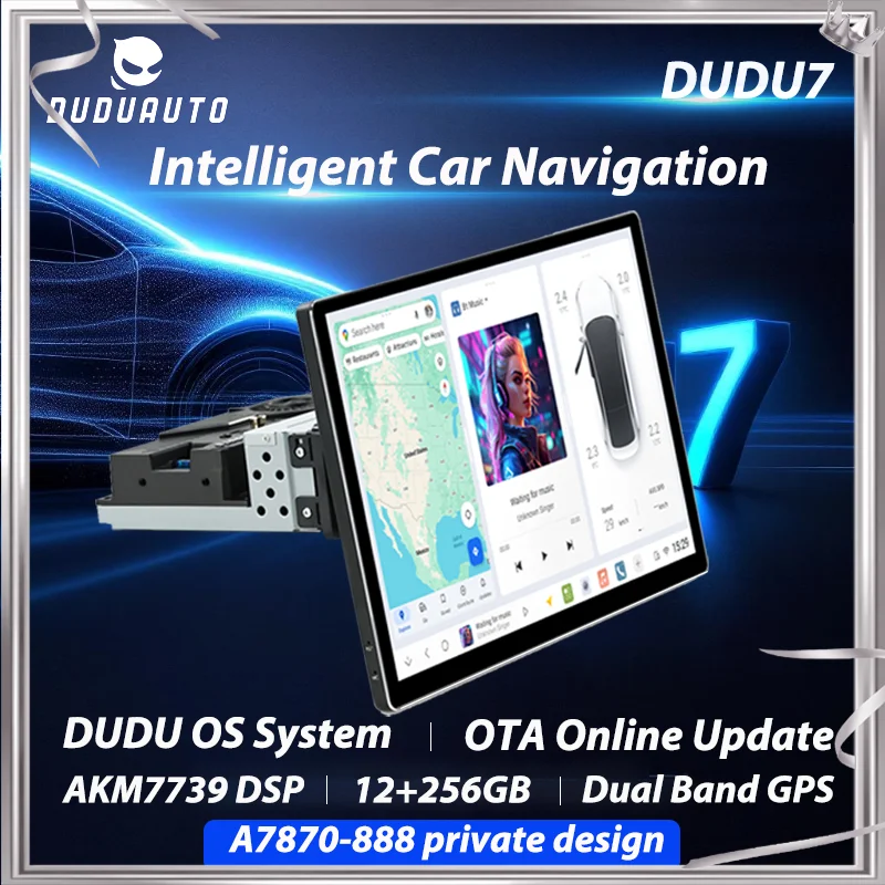 DUDUAUTO A7870-888 DUDU OS Car Radio For Universal 12.9inch 360 degrees ...