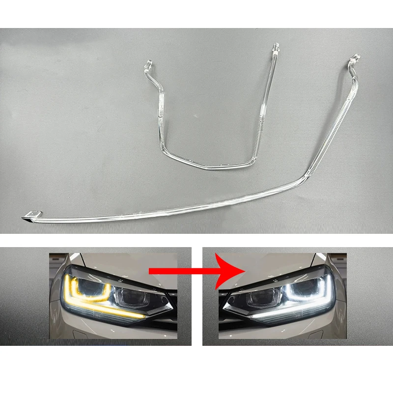 Car LED DRL Headlight Light Guide Plate Daytime Running Lamp Tube Bar ...
