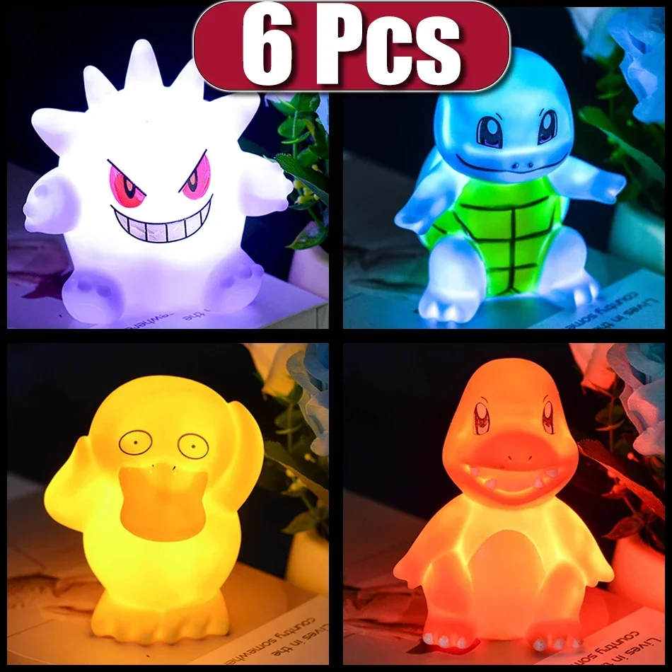 Pok-mon-Pikachu-Night-Light-Brilhante-Anime-Figuras-Toy-L-mpada-LED-de ...
