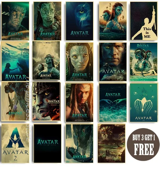 3pc-Metal-Signs-2022-Movie-Disney-AVATAR-2-The-Way-of-Water-Poster ...