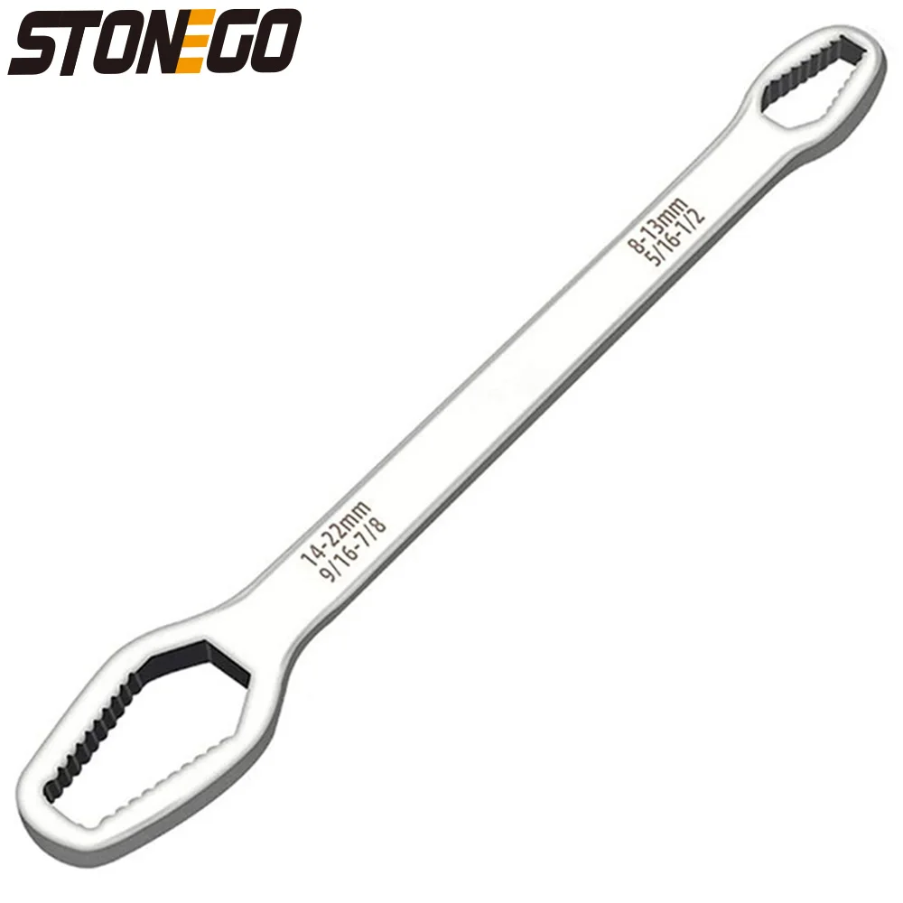 STONEGO-Double-Ended-Wrench-8-22mm-Chromium-Vanadium-Steel-Universal-Spanner-for-Screws-and-Nuts ...