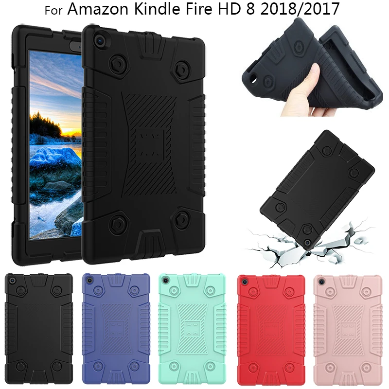 Soft TPU Tablet Case For Amazon Kindle Fire HD 8 HD8 2018 2017 2016 8.0 ...