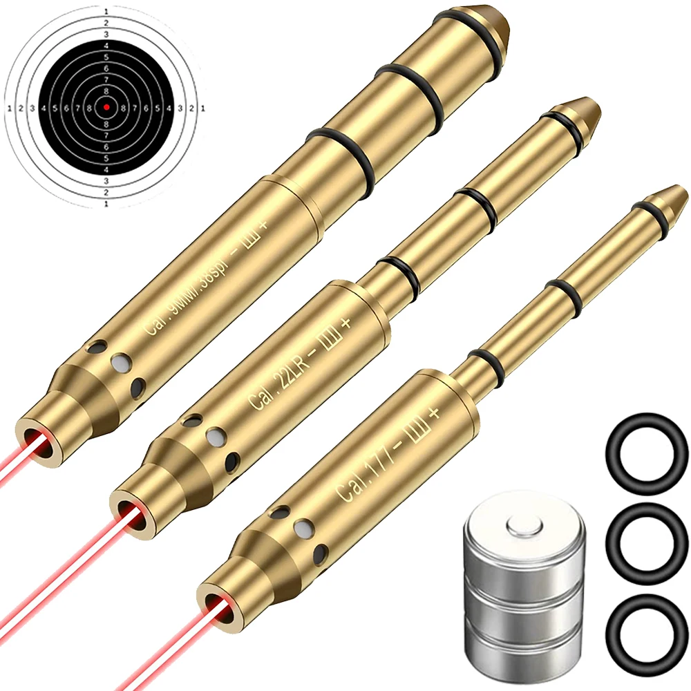 Tactical Laser Boresighter .22LR .177 9mm/.38spl Cal Laser Bore Sight ...