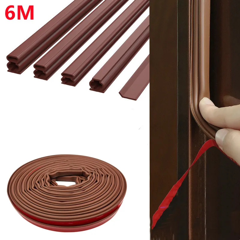 6M-Door-Window-Sealing-Strip-Silicone-Rubber-Self-adhesive-Sealing ...