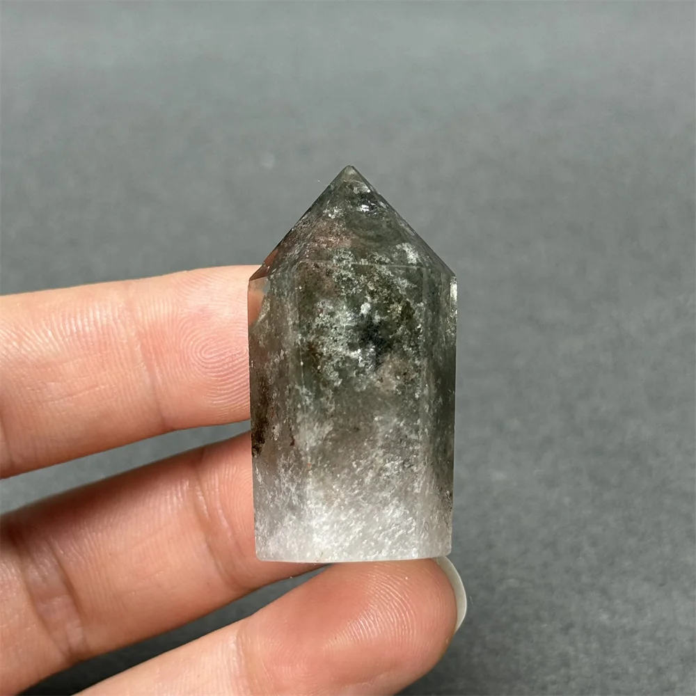 Natural Crystal Ghost Quartz Hexagonal Prism Obelisk Meditation Mind ...