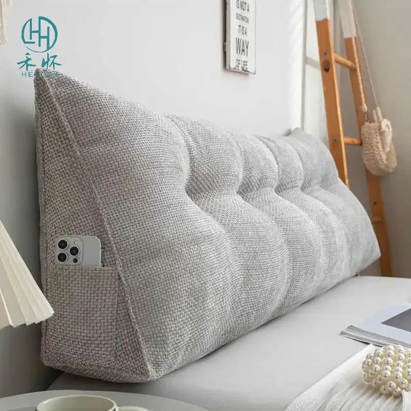 Triangle-Backrest-Pillow-for-Backrest-Bedside-Filling-Cushion-Removable ...