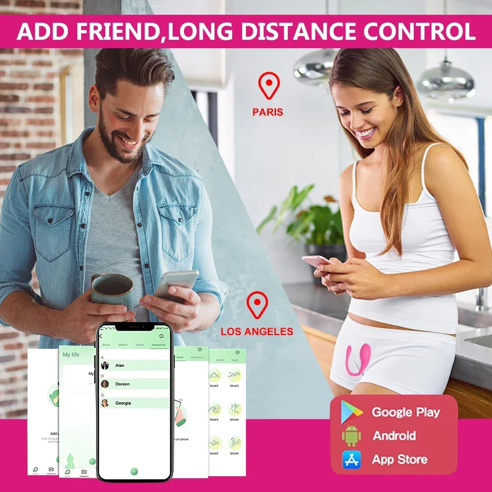 Беспроводной Bluetooth-вибратор с приложением для женщин | AliExpress