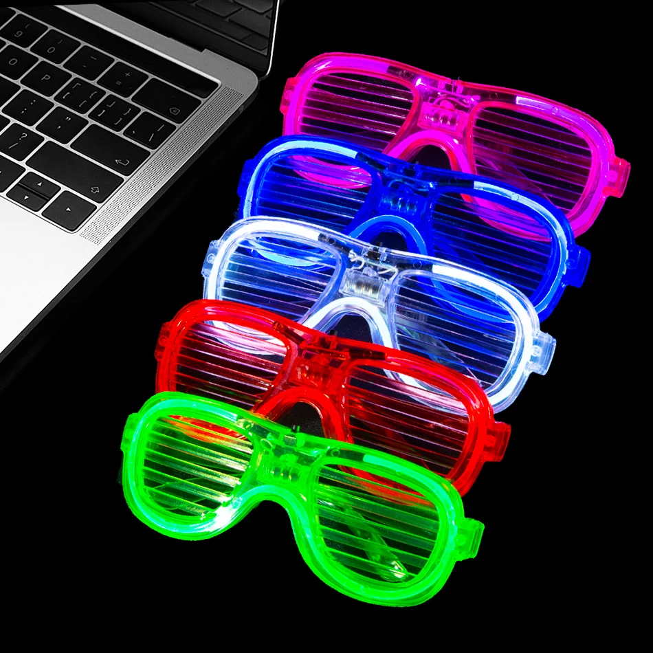 5-25-Pcs-Light-Up-LED-Glasses-Bulk-5-Colors-Glow-Glasses-Glow-in-The ...