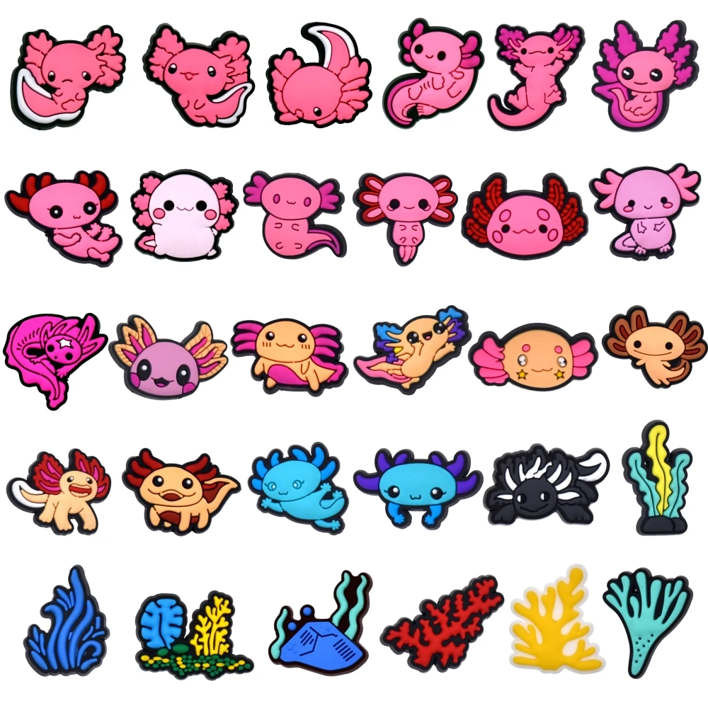 1PCS Cartoon Cynops Icon Shoe Charms Animal Axolotl Fashion Lovely ...